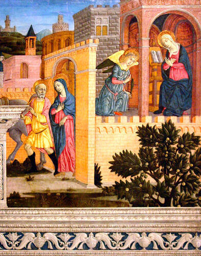 The Annunciation and the Journey to Bethlehem – Works – eMuseum